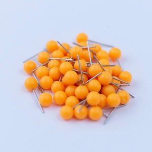 Round Map Pins - 15 Colors Available - Set of 50 - Round Push Pins - Etsy