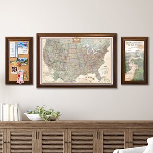 2 Pack - Cork Memory Board - Multiple Frame Options! - Pin Your Travel ...