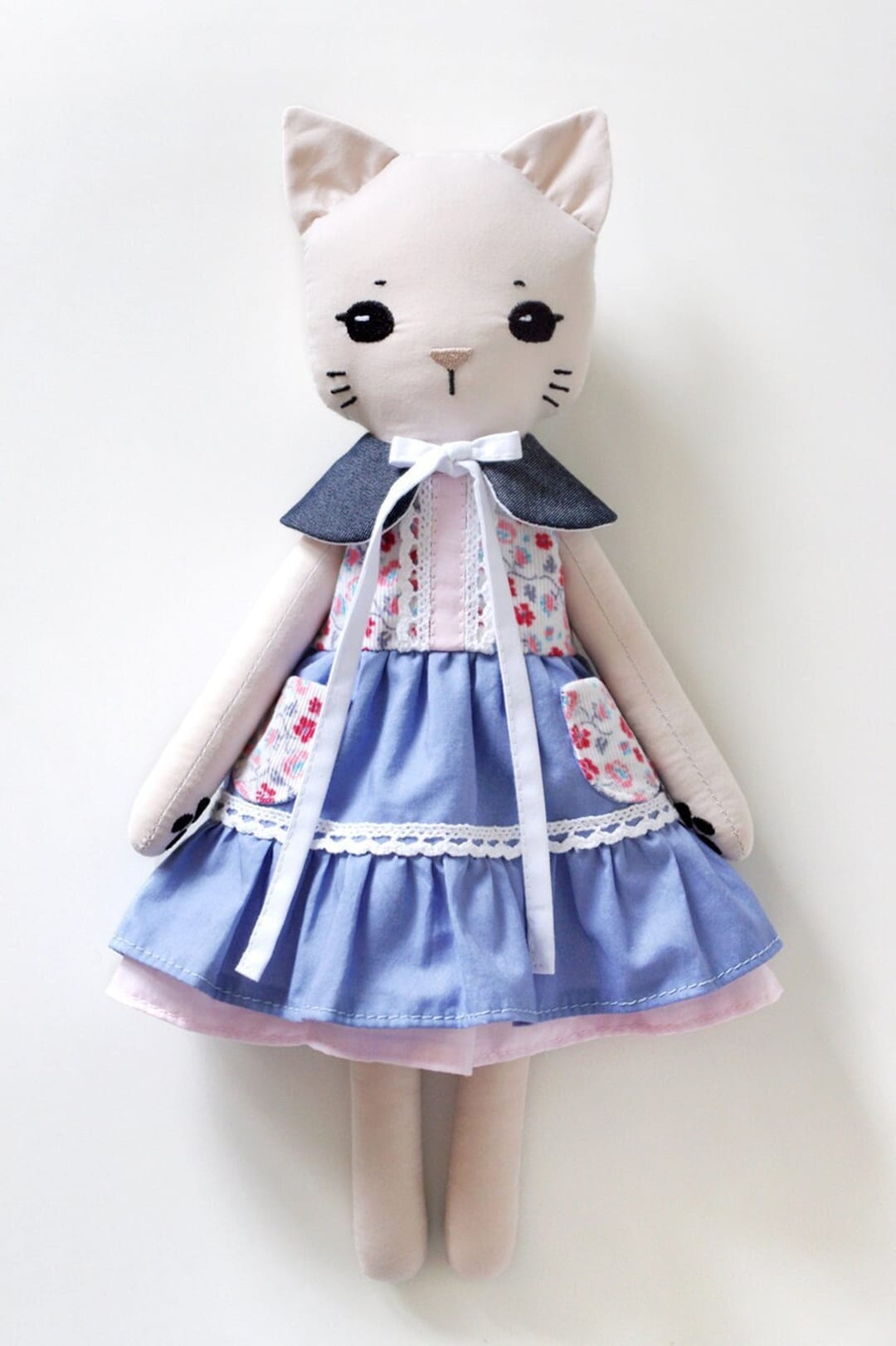 Cat Cloth Doll, Cat Toy, Stuffed Animal, Textile Doll, Kids Gift - Etsy