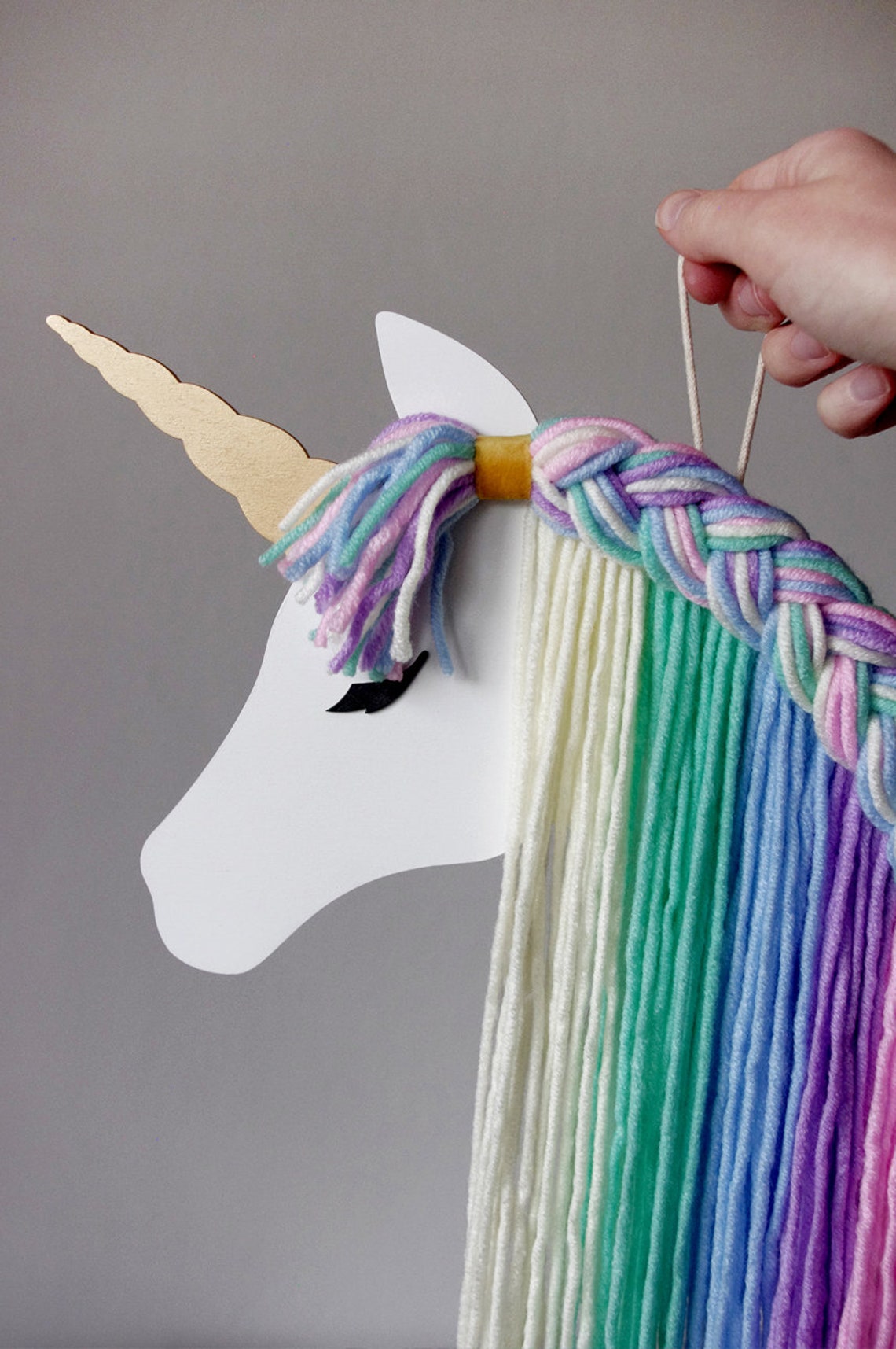 Unicorn Hair Clip Hanger Hair Accessories Organizer Yarn Bow - Etsy