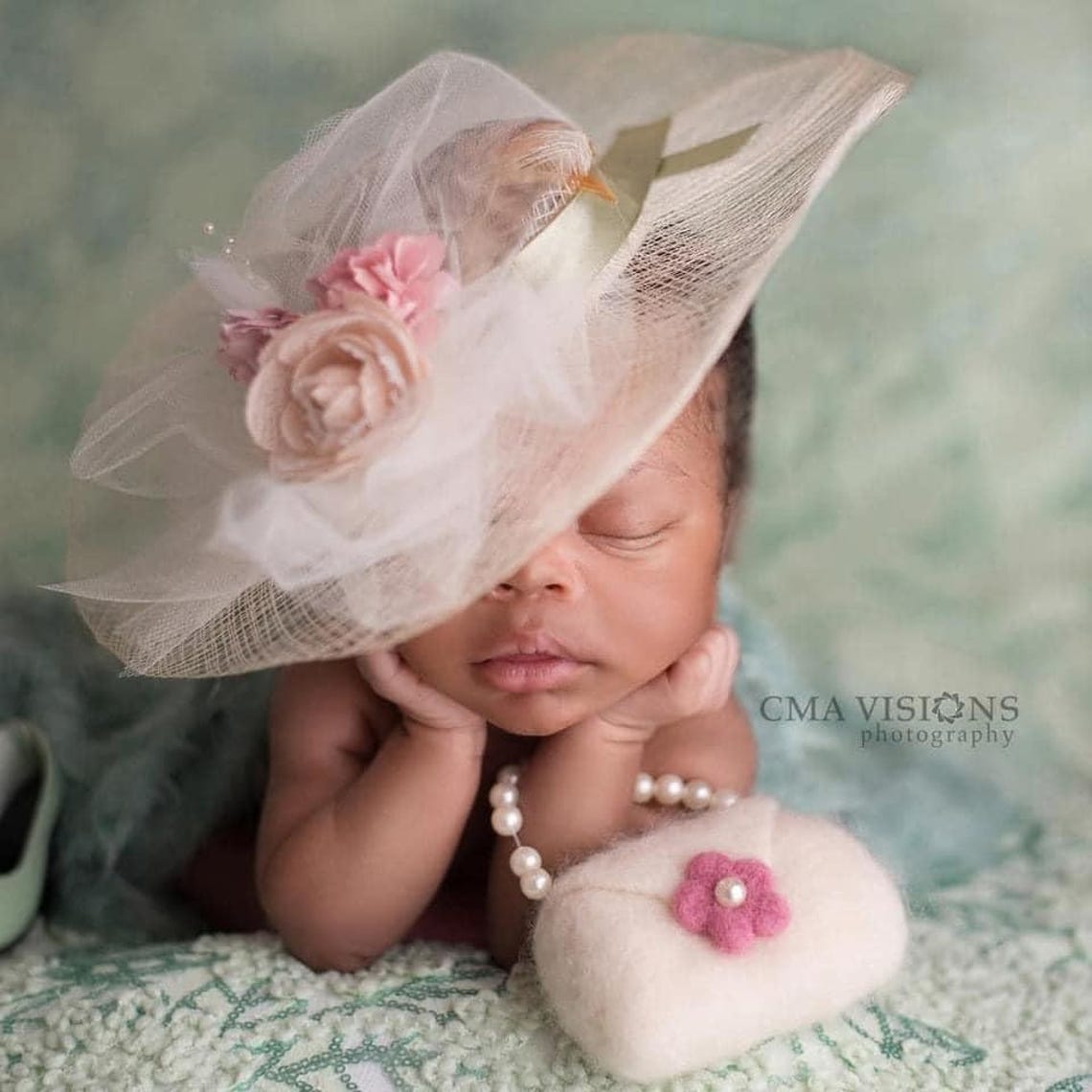 Newborn Hats, Photography Prop, Pillbox Hats, Vintage Kentucky Derby ...