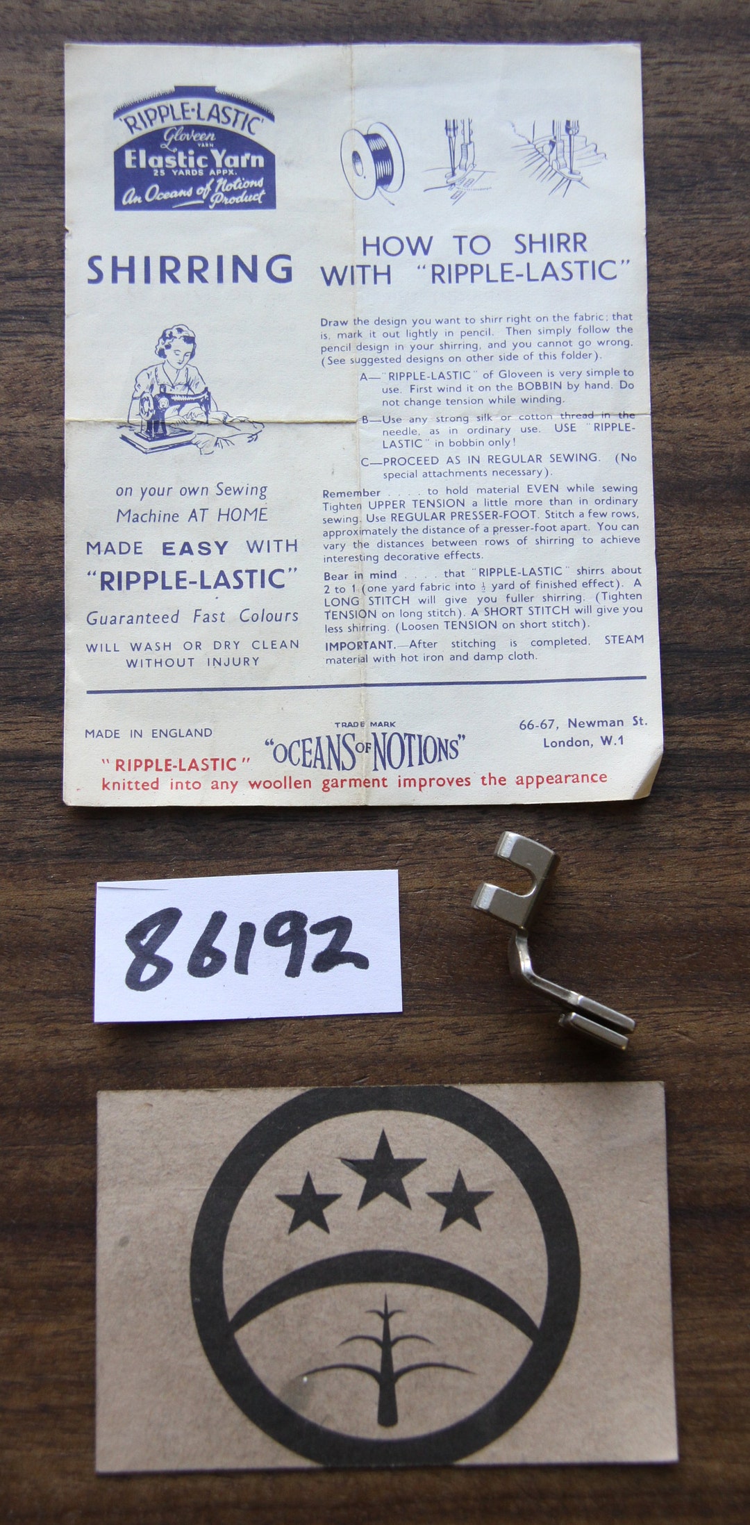 Singer Sewing Machine Gathering / Shirring Foot / Attachment Plus ...