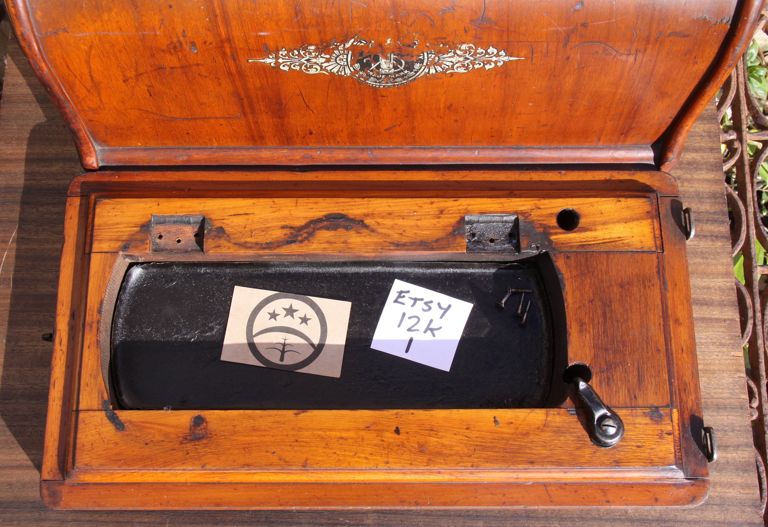 Singer Sewing Machine Bent-wood Case for A New Family Fiddle-base 12K ...