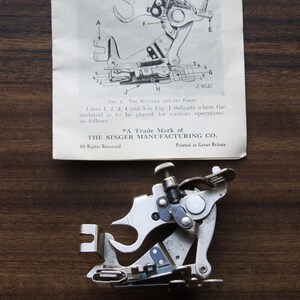 Singer Sewing Machine Ruffler Foot / Attachment Plus Guide - Nice ...
