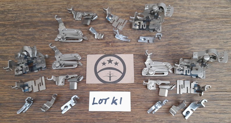 Lot of Seven Original Vintage Singer Sewing Machine Feet / Attachments ...