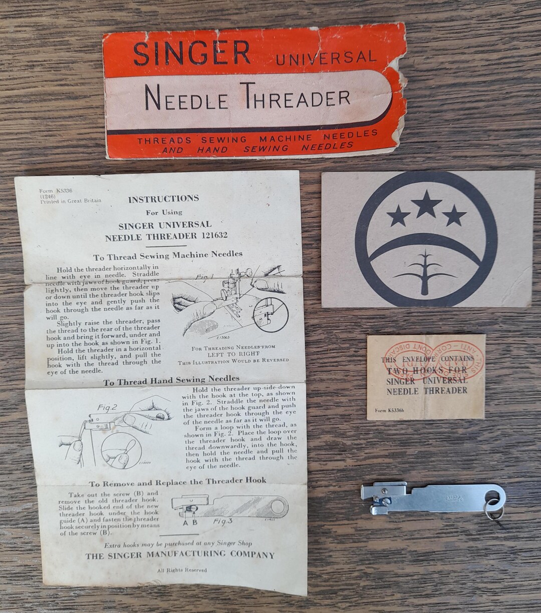 Singer Sewing Machine Needle Threader + Scarce Original Packaging ...