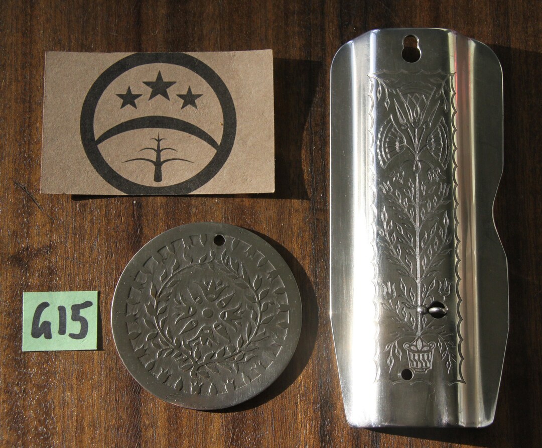 Singer Sewing Machine Scarcer Face & Rear Cover Plates From A 66K Lotus ...