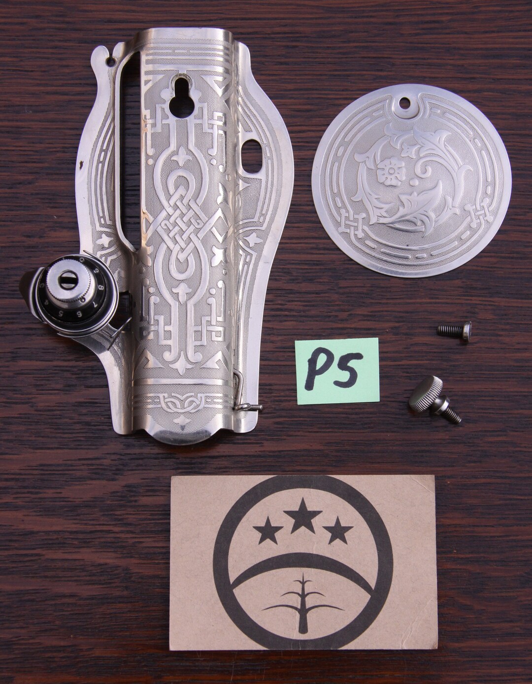 Singer Sewing Machine Rear & Front Cover Plates / Tension Assembly From ...