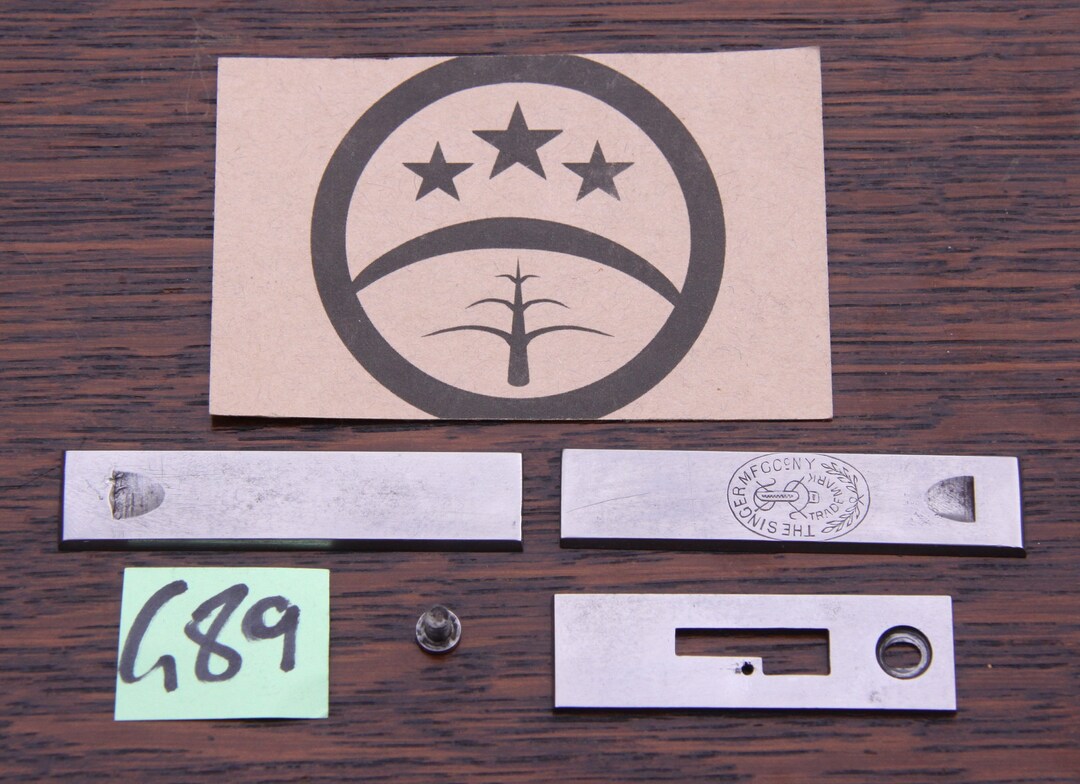 Singer 12K New Family Fiddlebase Sewing Machine Set of Needle & Slide ...