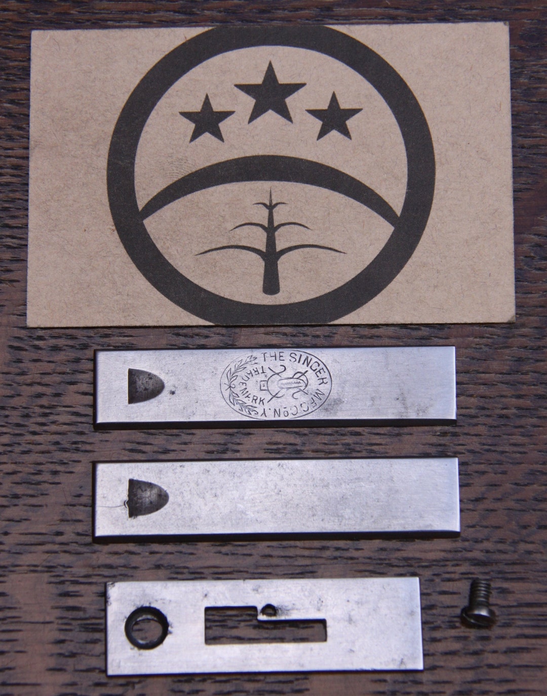 Singer 12K New Family Fiddlebase Sewing Machine Set of Needle & Slide ...