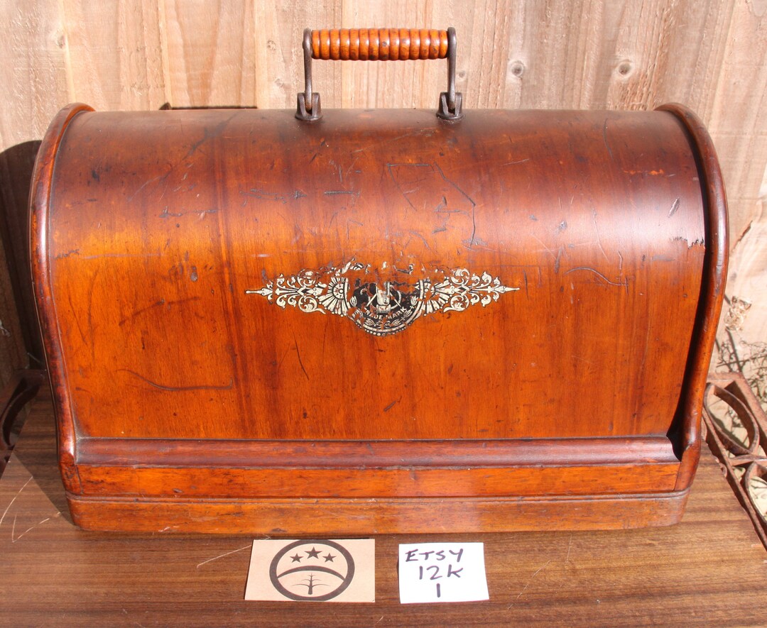 Singer Sewing Machine Bent-wood Case for A New Family Fiddle-base 12K ...