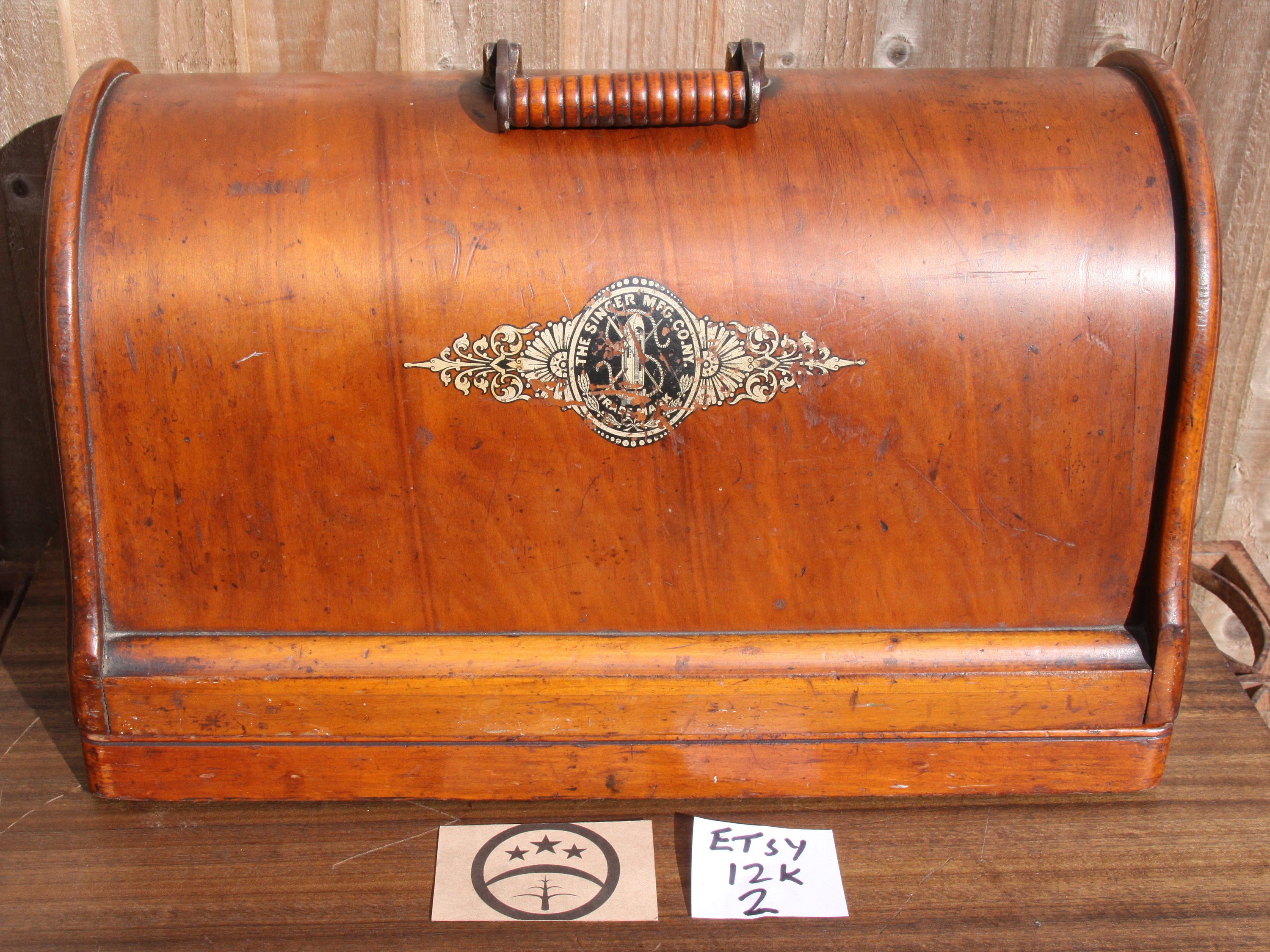 Singer Sewing Machine Bent-wood Case for A New Family Fiddle-base 12K ...