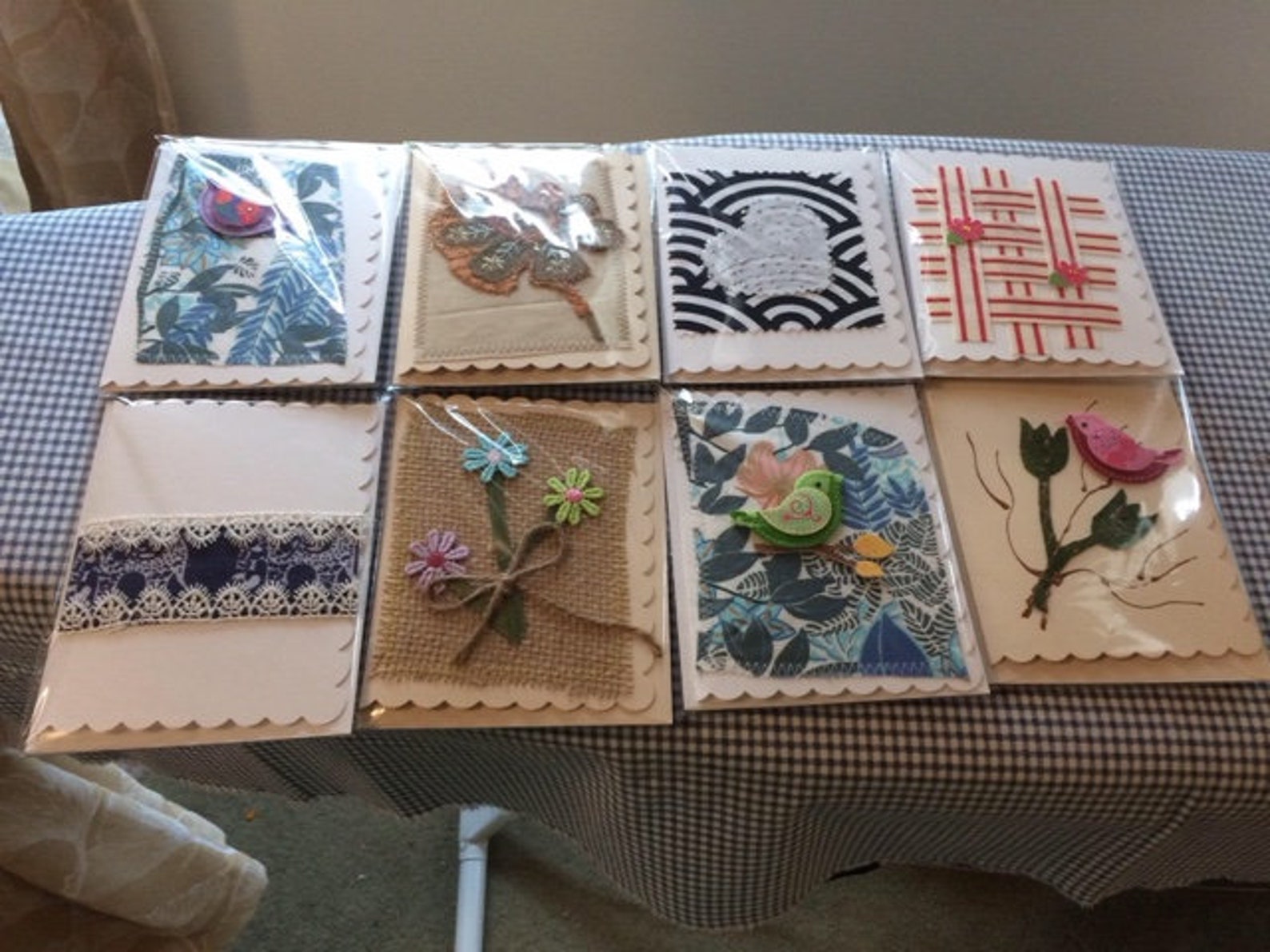 Handmade Fabric Greeting Cards Etsy Handmade Fabric Greeting Cards Etsy