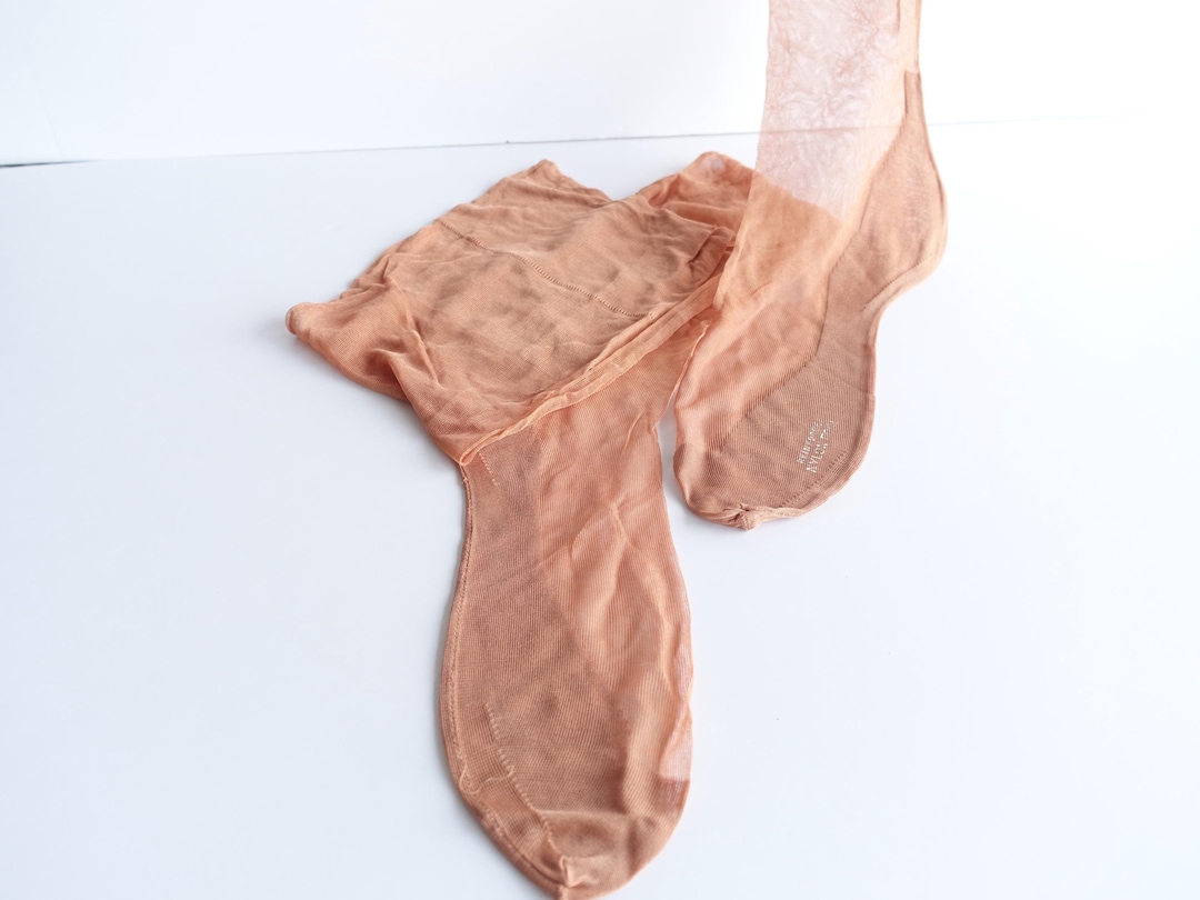 Real Pure Silk Seamed Stockings | SZ 9.5 | 30" Long | Vintage, Full ...