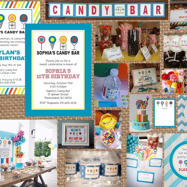 Candy Bar Invitation - Etsy