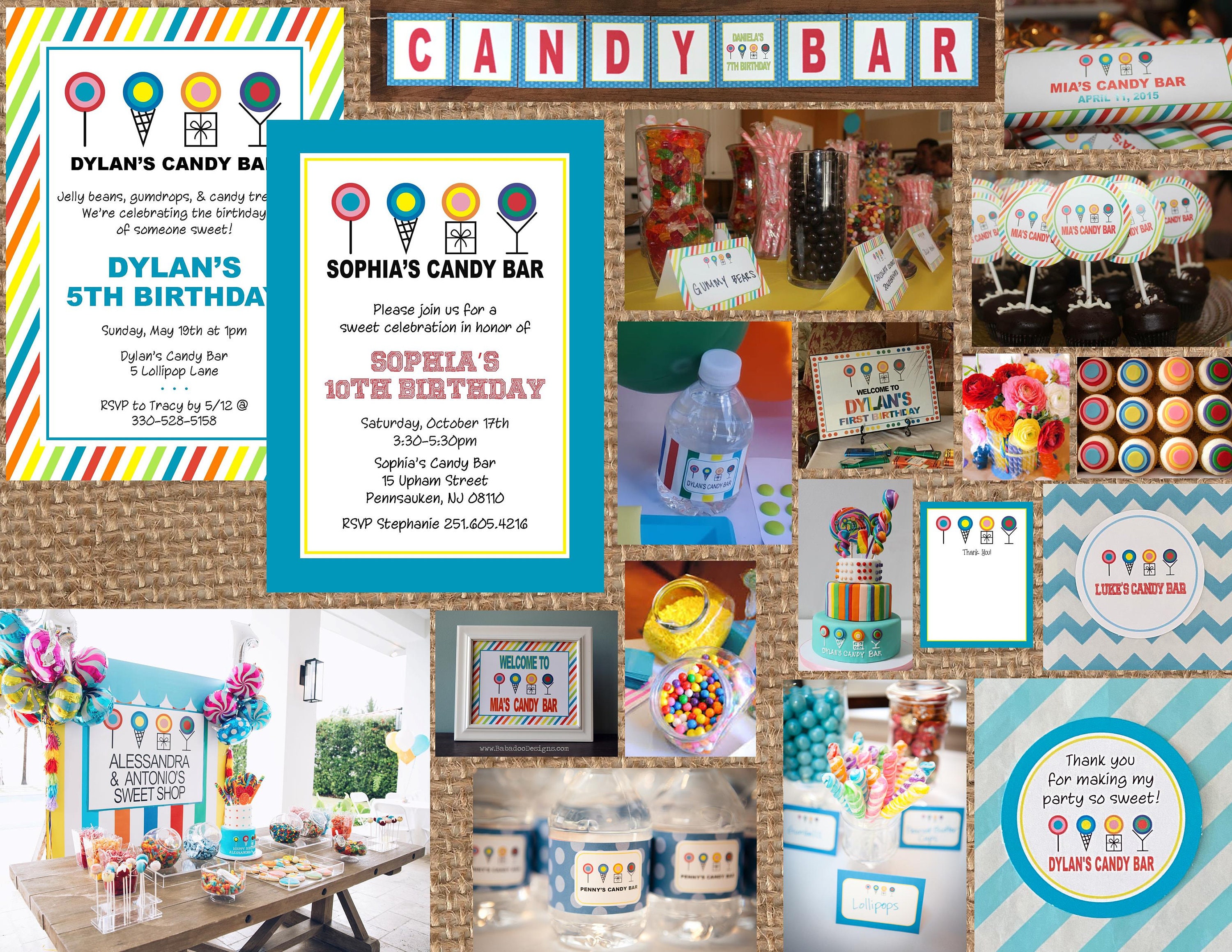 CANDY BAR + SWEET Shop // Birthday + Baby + Bridal Shower + Graduation ...