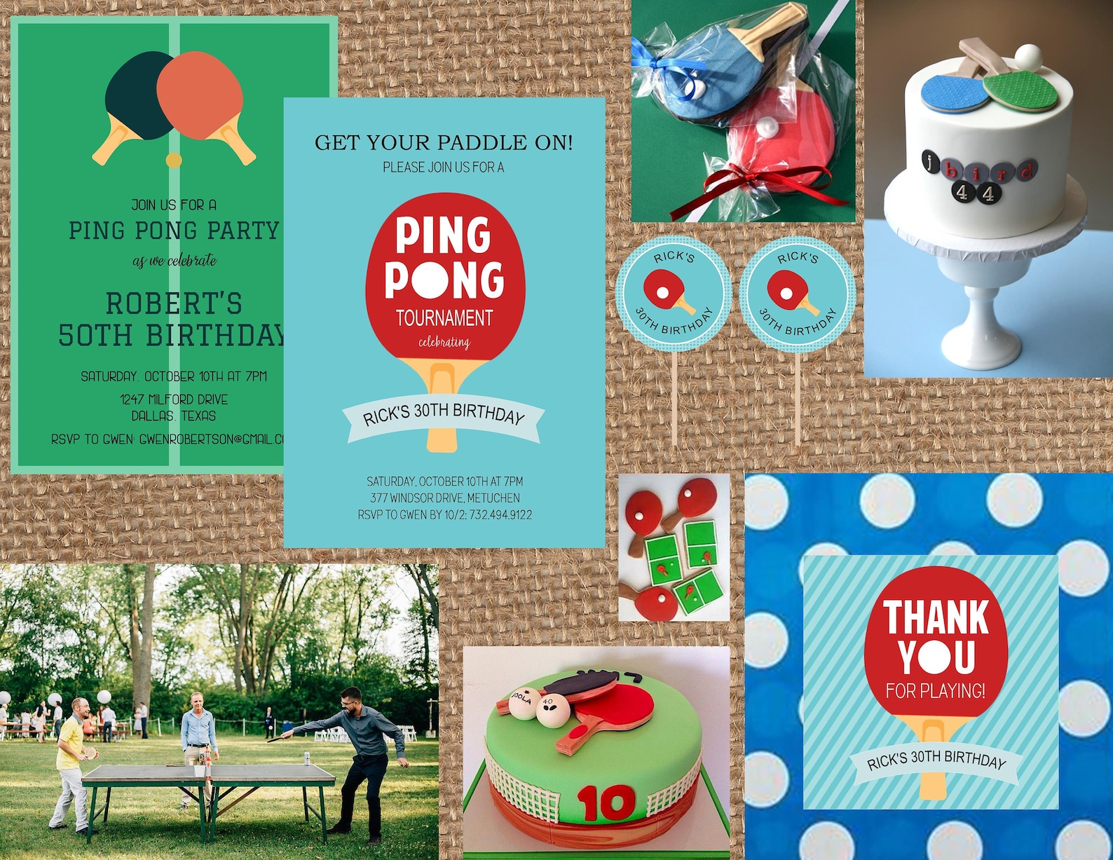 Ping PONG + TABLE Tennis + SPORTS // Birthday + Baby Shower + Bridal ...