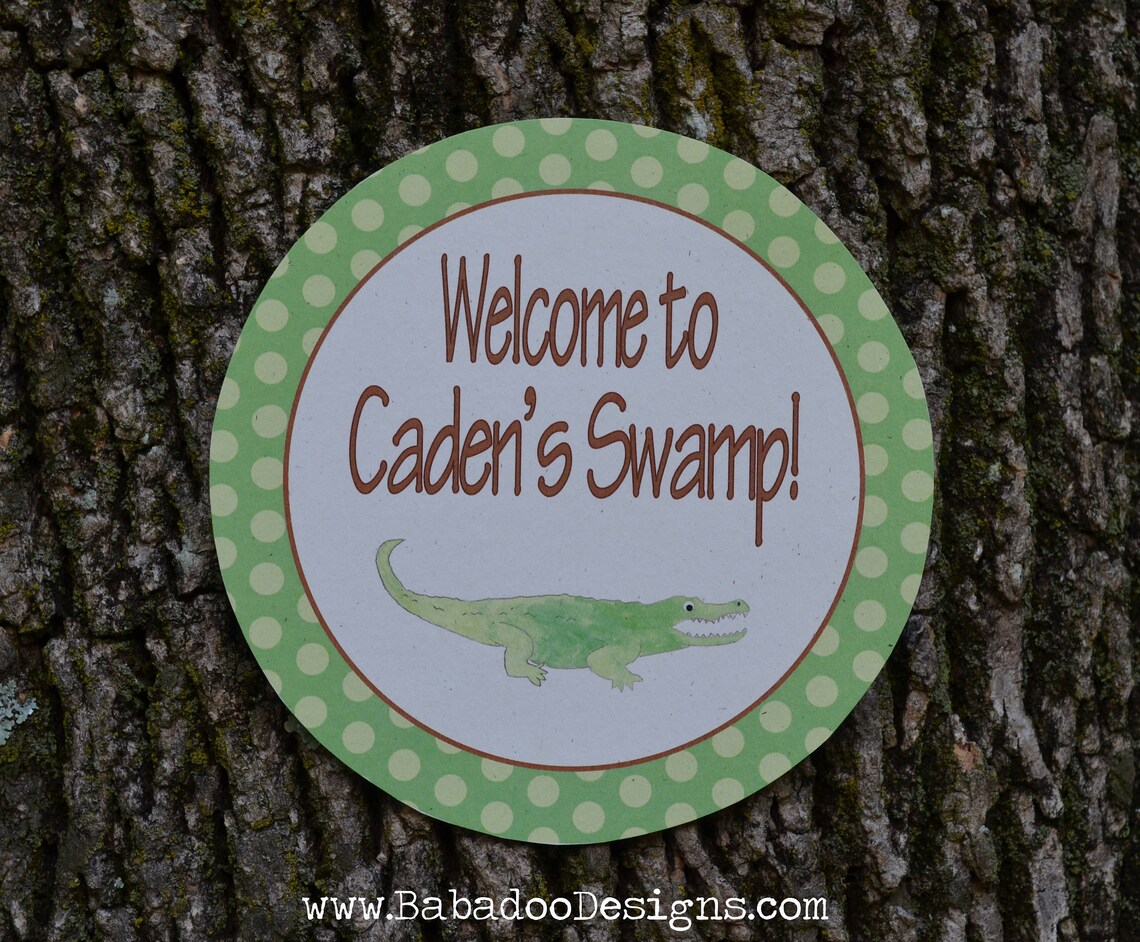 ALLIGATOR SWAMP BAYOU / Birthday Baby Shower Gender - Etsy