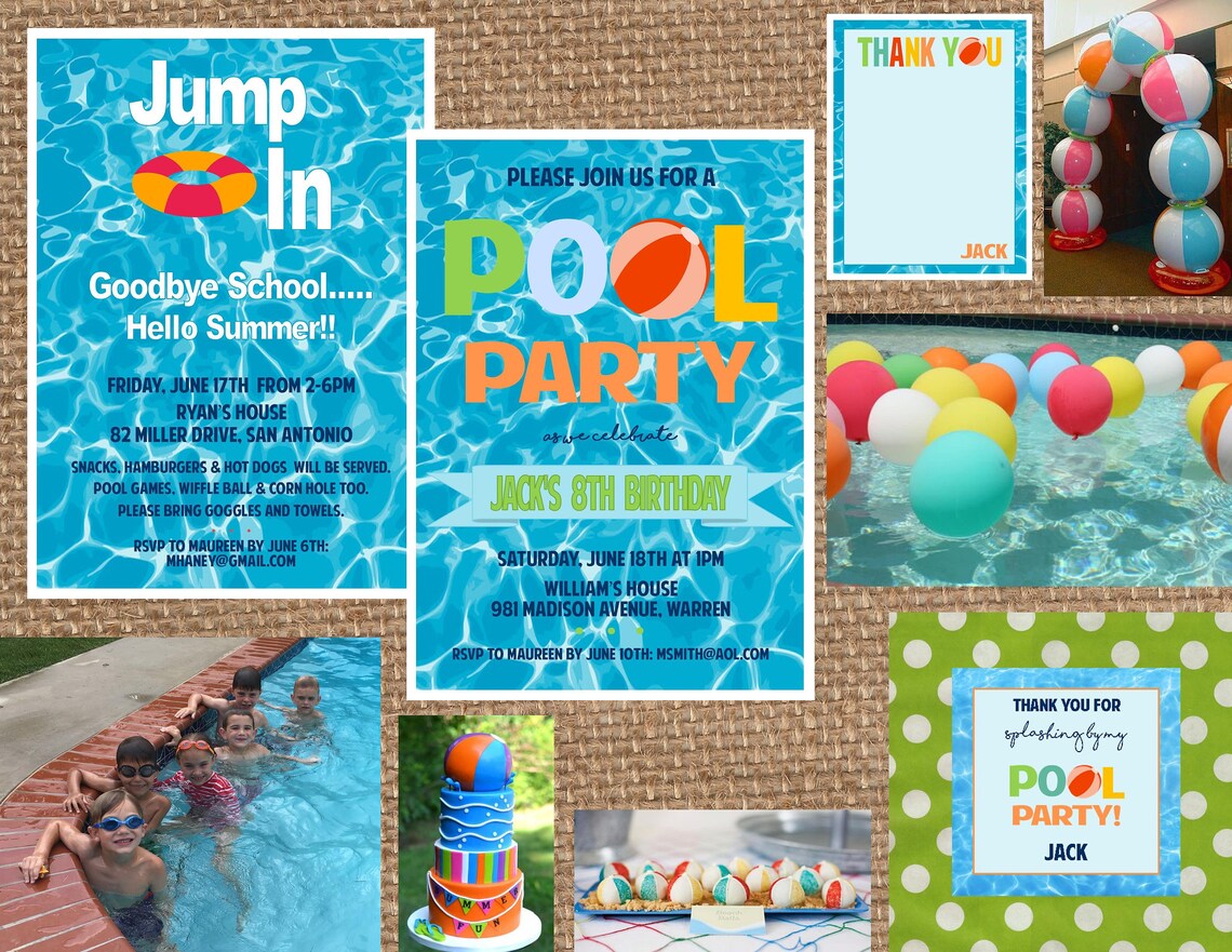 POOL WATER SHARK Beachball Inflatable // Birthday - Etsy