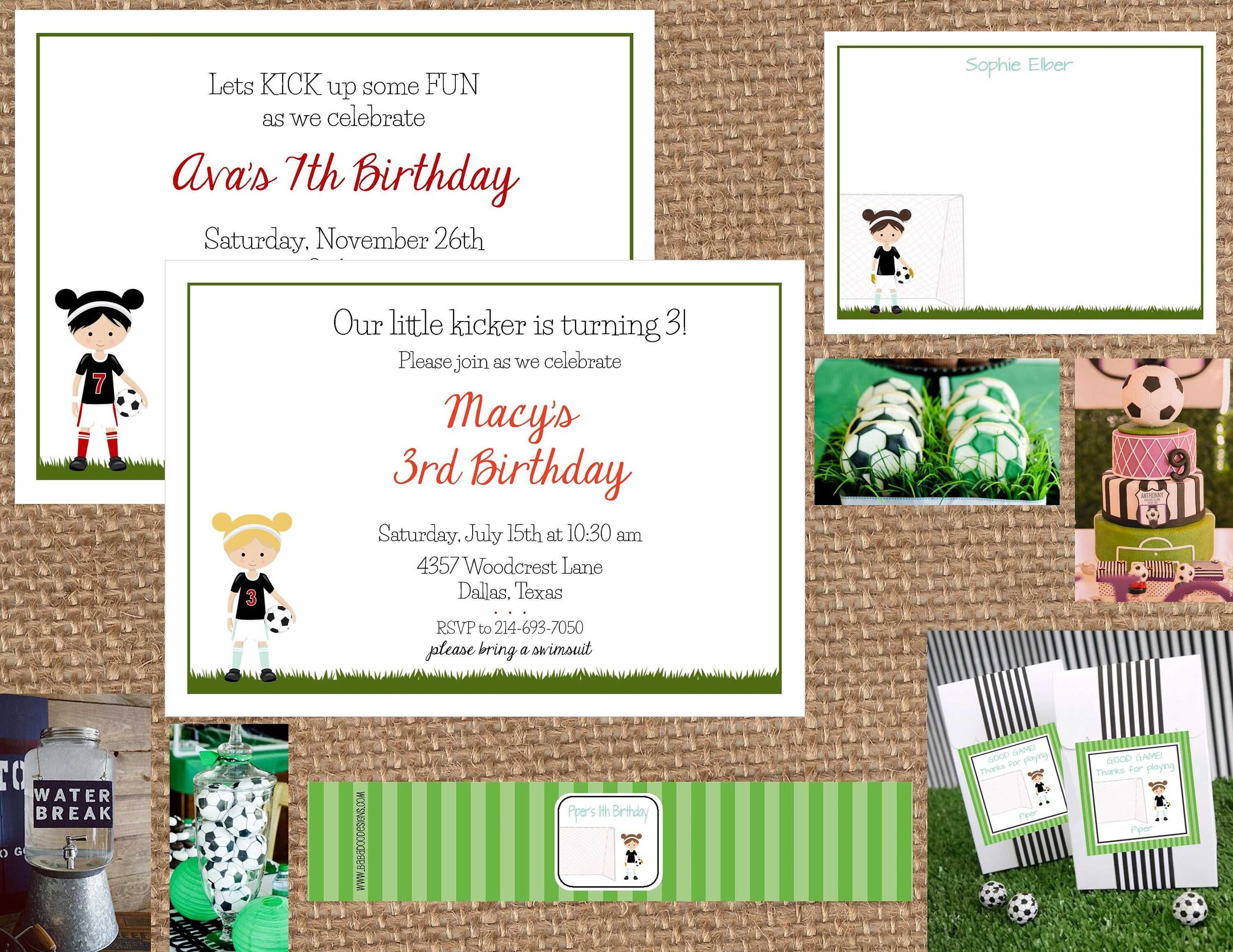 SOCCER GIRL GOALIE SPoRTS // Birthday Invitation | Etsy