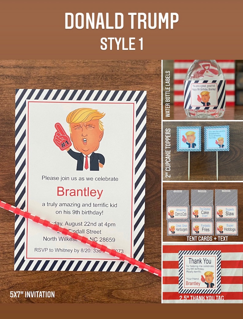 DONALD TRUMP + PRESIDENTIAL // Birthday + Baby + Bridal Shower ...
