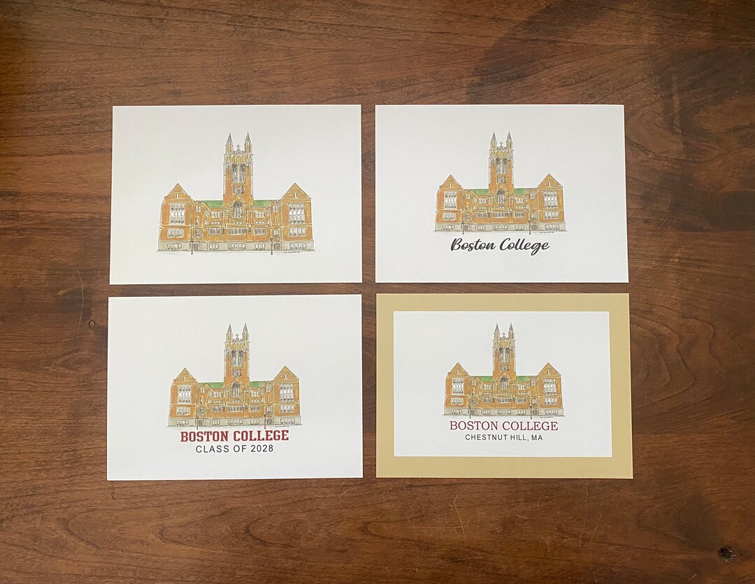 BOSTON COLLEGE Gasson Hall PRINT / 8x10" or 5x7" / Gift + Graduation ...
