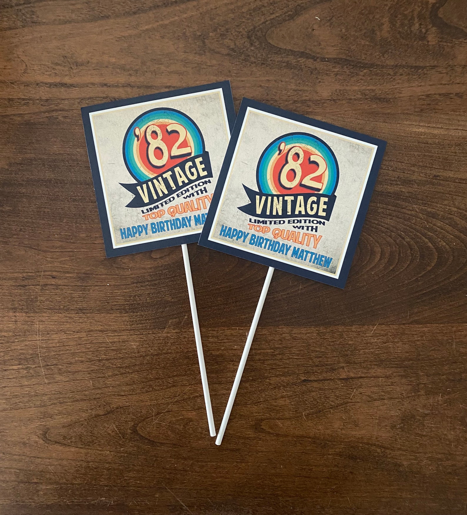 VINTAGE RETRO Logo Birth Year or Age // Birthday - Etsy