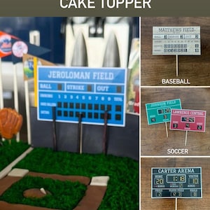 SPORTS + BASEBALL SCOREBOARD Cake Topper // Birthday + Retirement ...