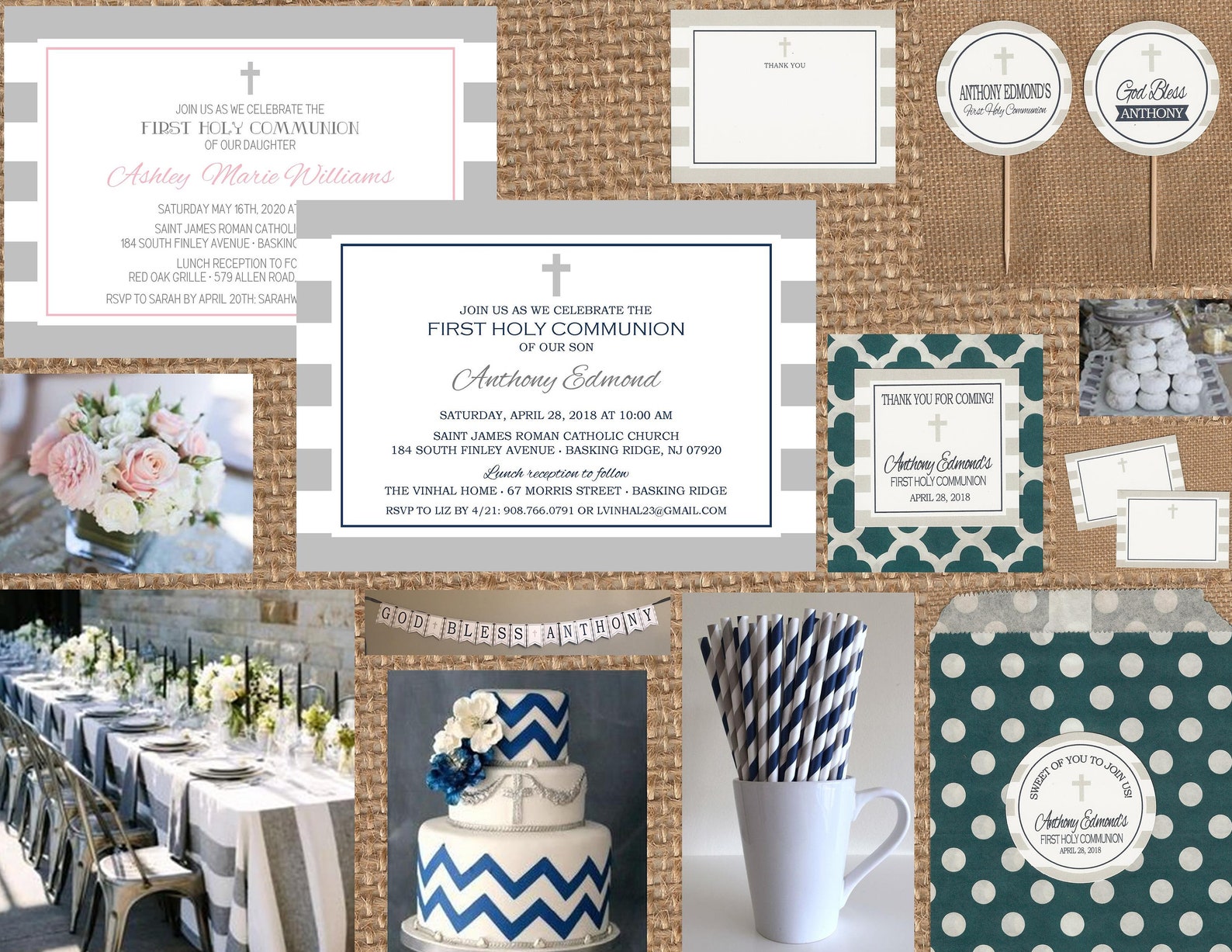 CROSS PREPPY Stripe RELIGIOUS // Baptism Christening - Etsy