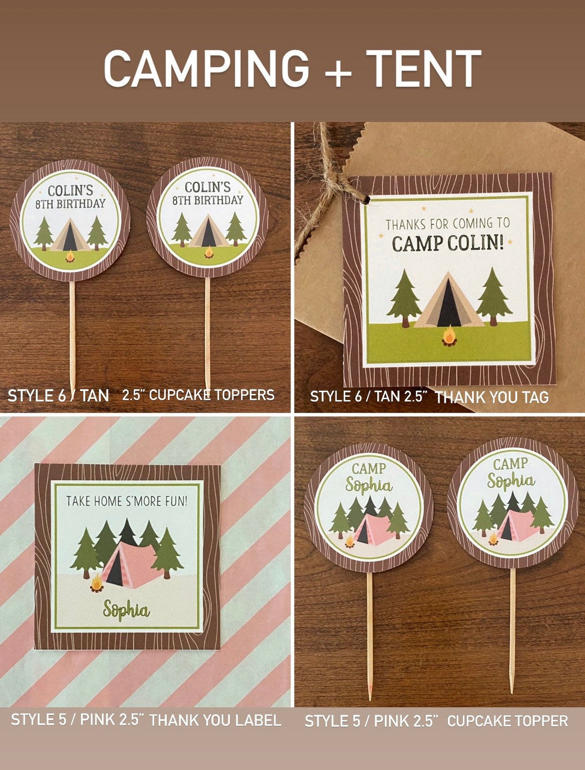 TENT CAMPING S'MORES Glamping // Birthday Fall - Etsy