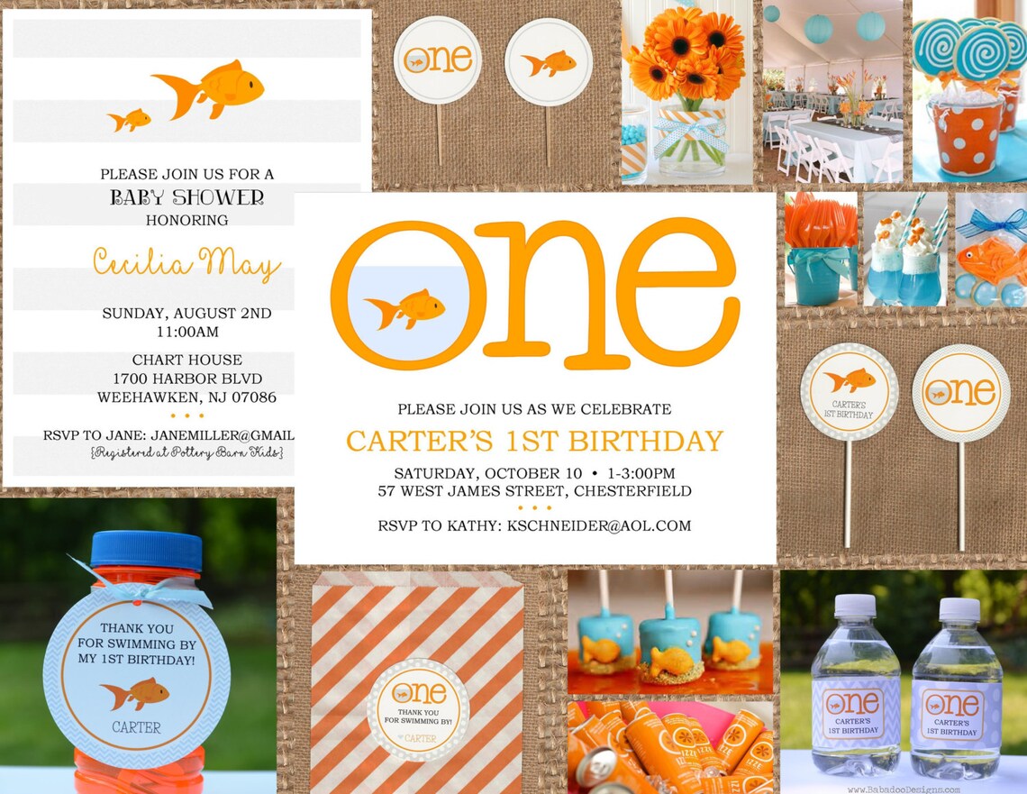 Goldfish + SUMMER + POOL + Fish + Fishing // Birthday + Baby Shower ...