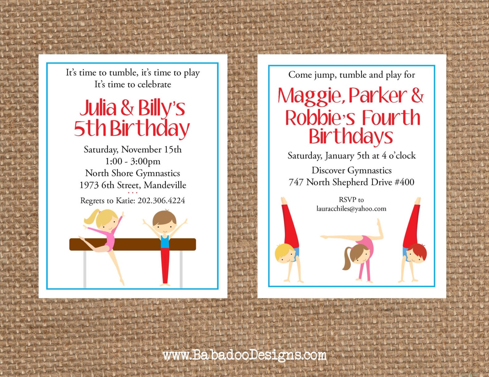 GYMNASTICS TUMBLING // Birthday Competition Meet // Boy - Etsy