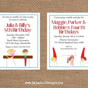 GYMNASTICS TUMBLING // Birthday Competition Meet Dance - Etsy