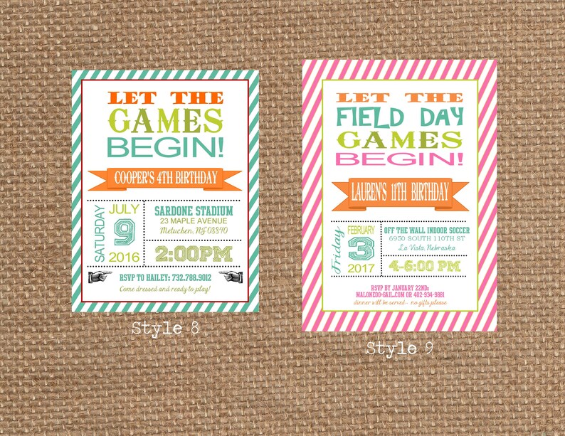 FiELD DAY BACKYARD GAMES SuMMER // School Birthday | Etsy