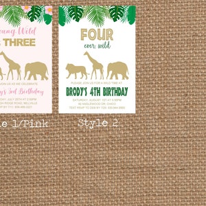 SAFARI + JUNGLE + Pink FLOWERS // Pink Gold Green // Birthday + Baby ...