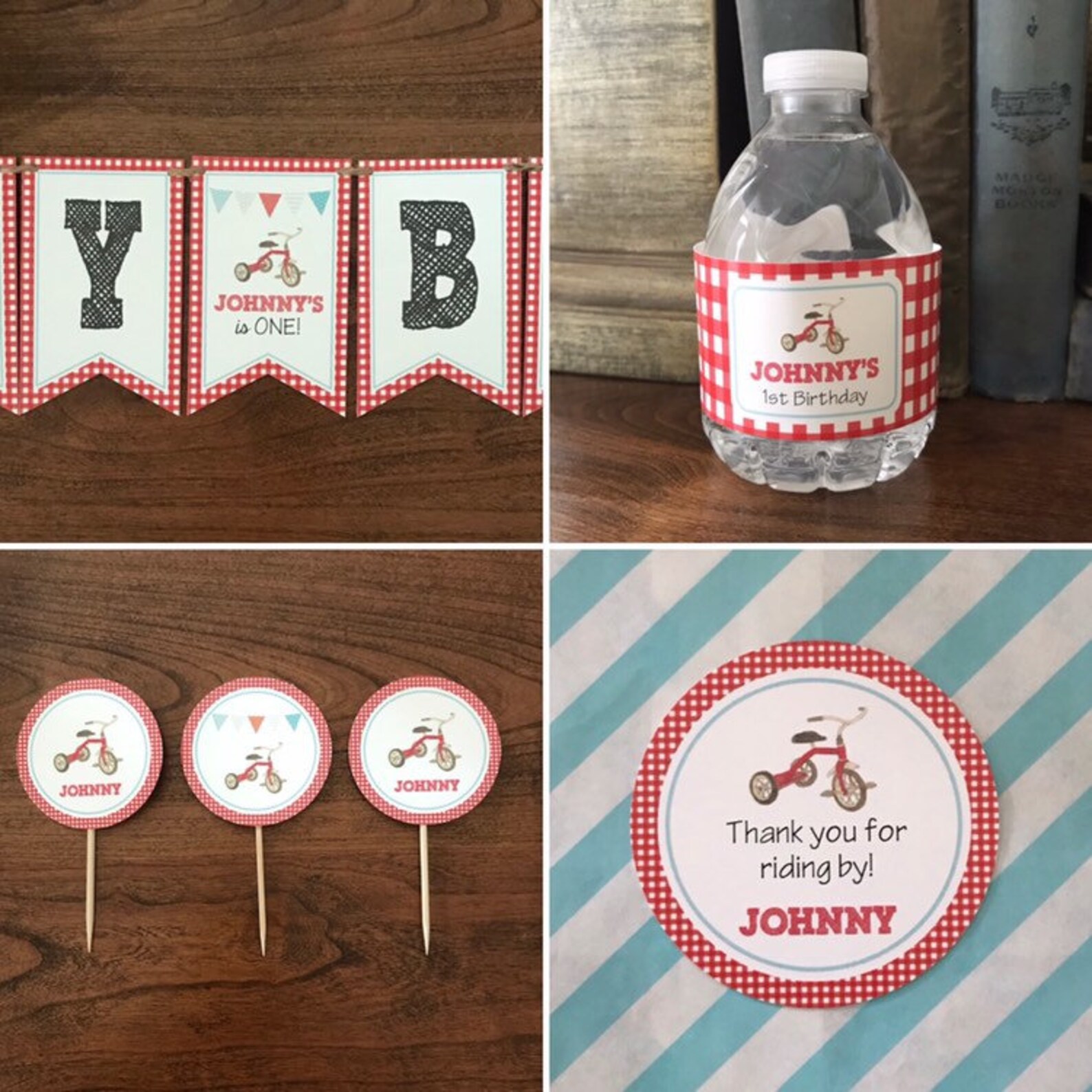 TRICYCLE BIKE Bunting // Birthday Baby Shower Gender - Etsy