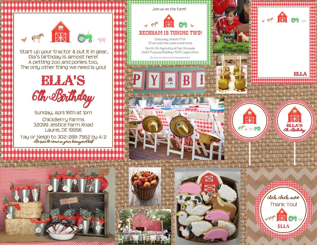 BARN + BARNYARD + FARM // Birthday + Baby Shower + Wedding + Tractor ...