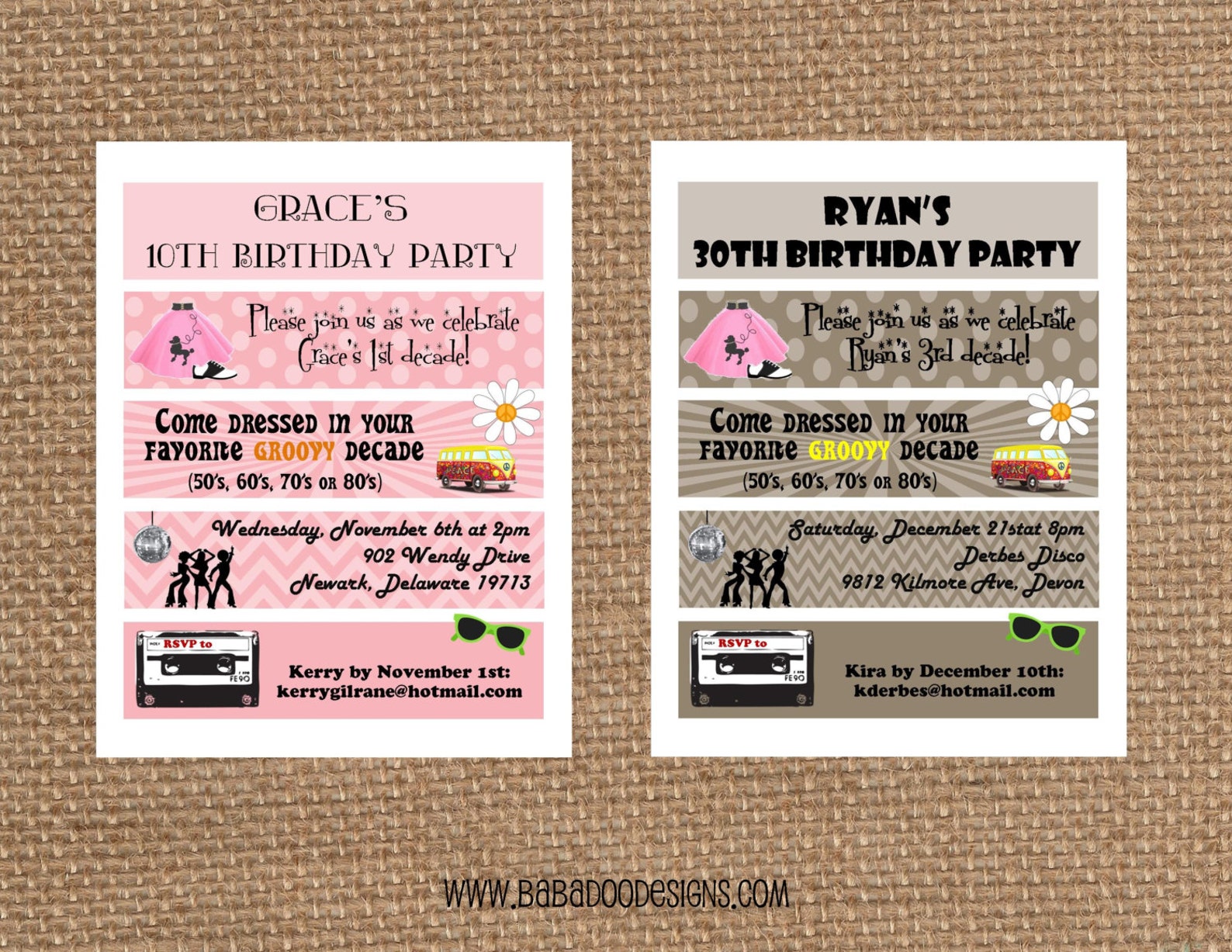 DECADE 50's 60's 70's 80's 90's - Etsy