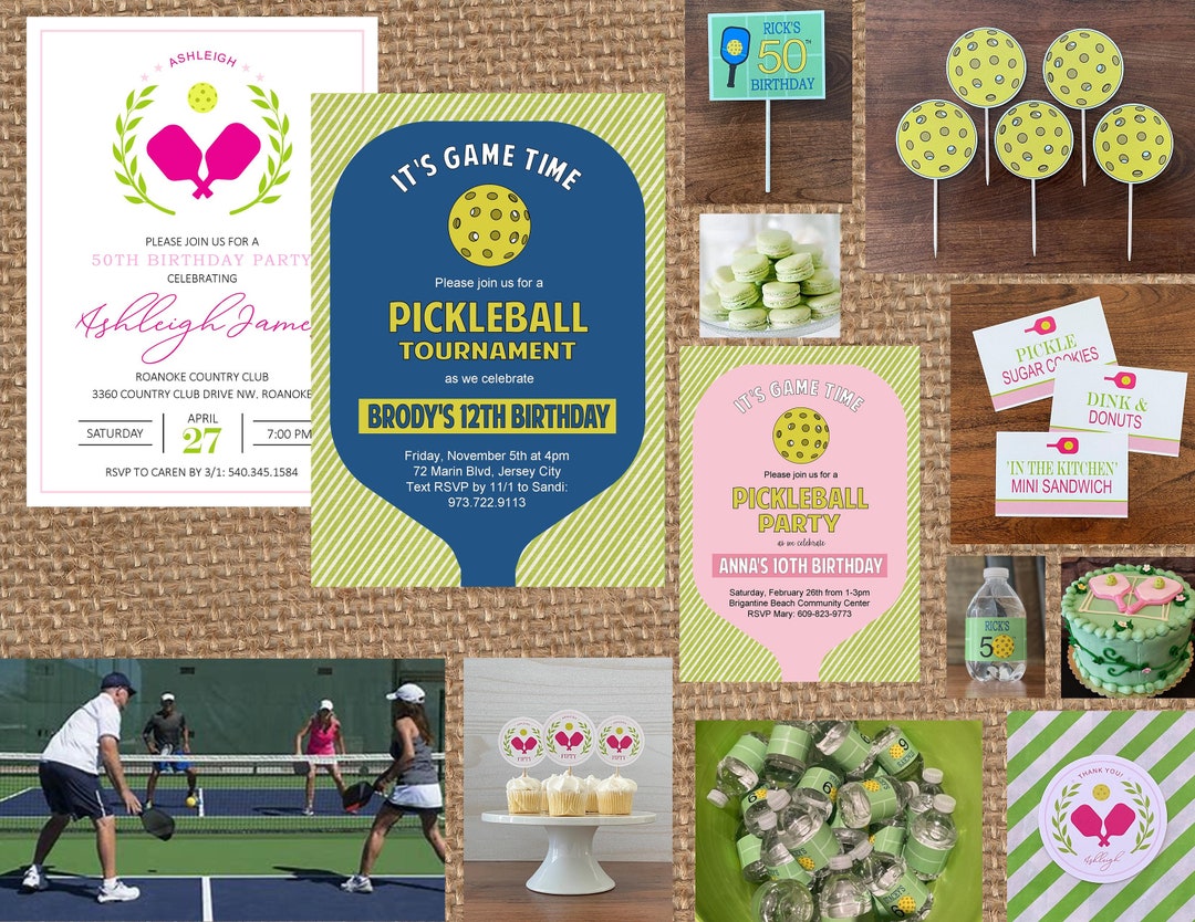 PICKLEBALL PICKLE SPORTS // Birthday Baby Bridal Shower Wedding ...