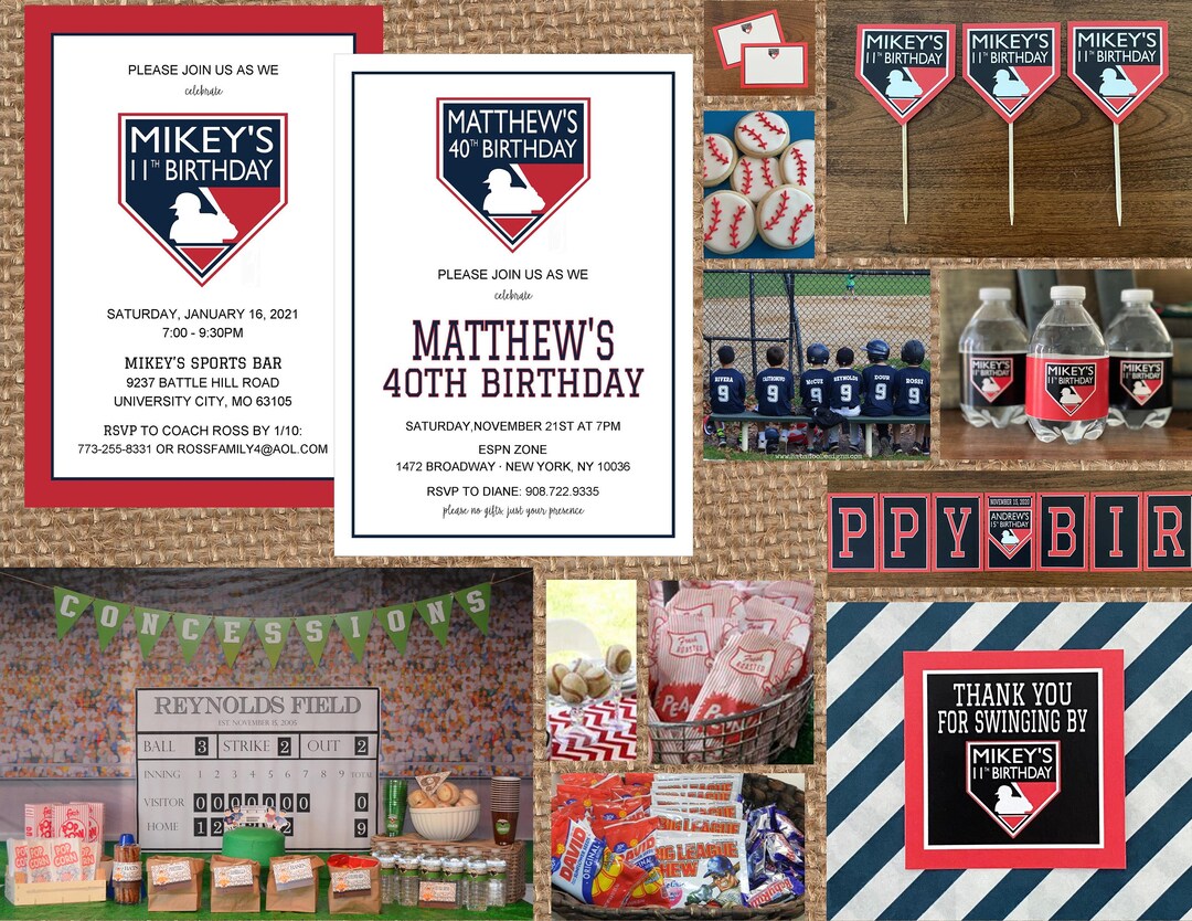 MLB Network + Baseball Logo // Birthday + Baby + Bridal Shower ...