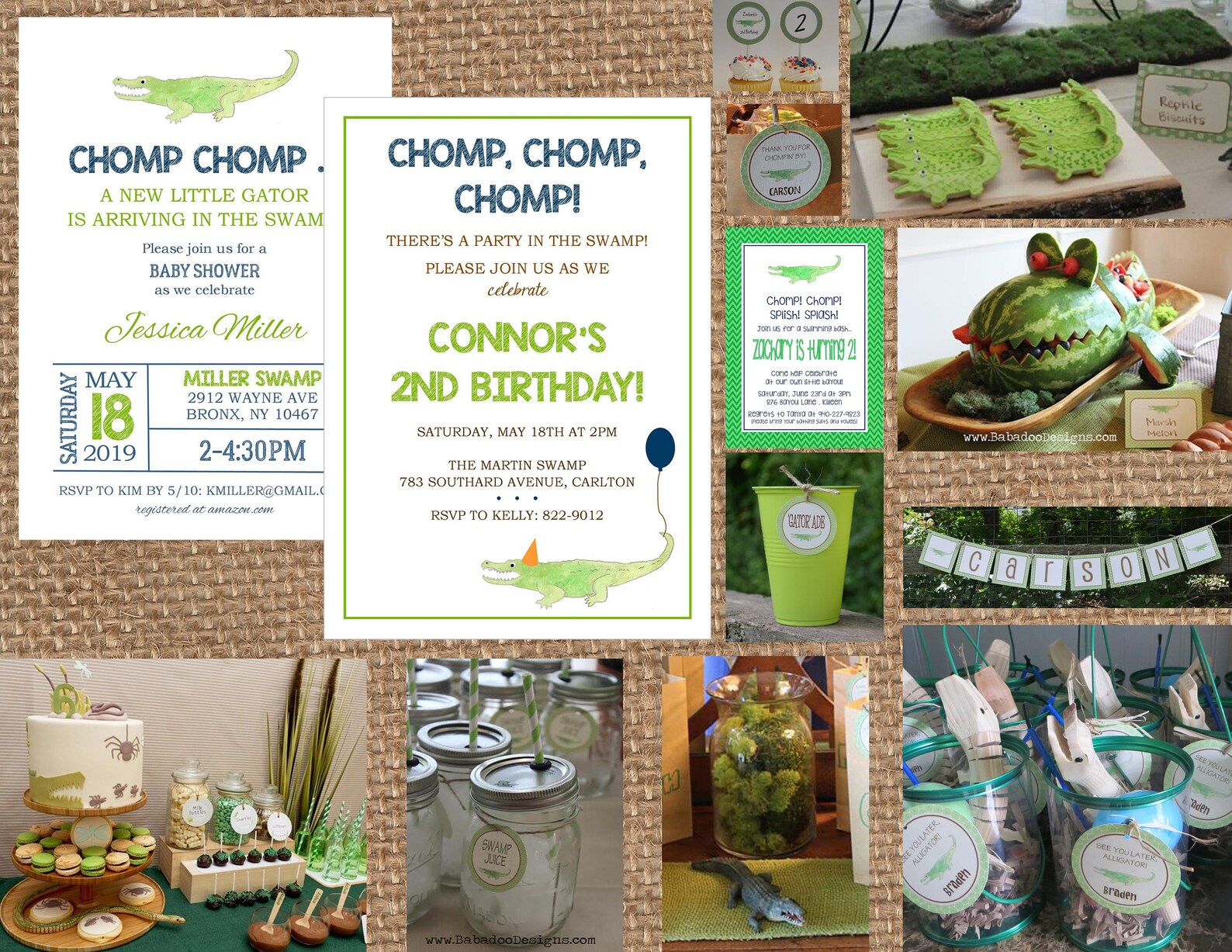 ALLIGATOR SWAMP BAYOU / Birthday Baby Shower Gender - Etsy