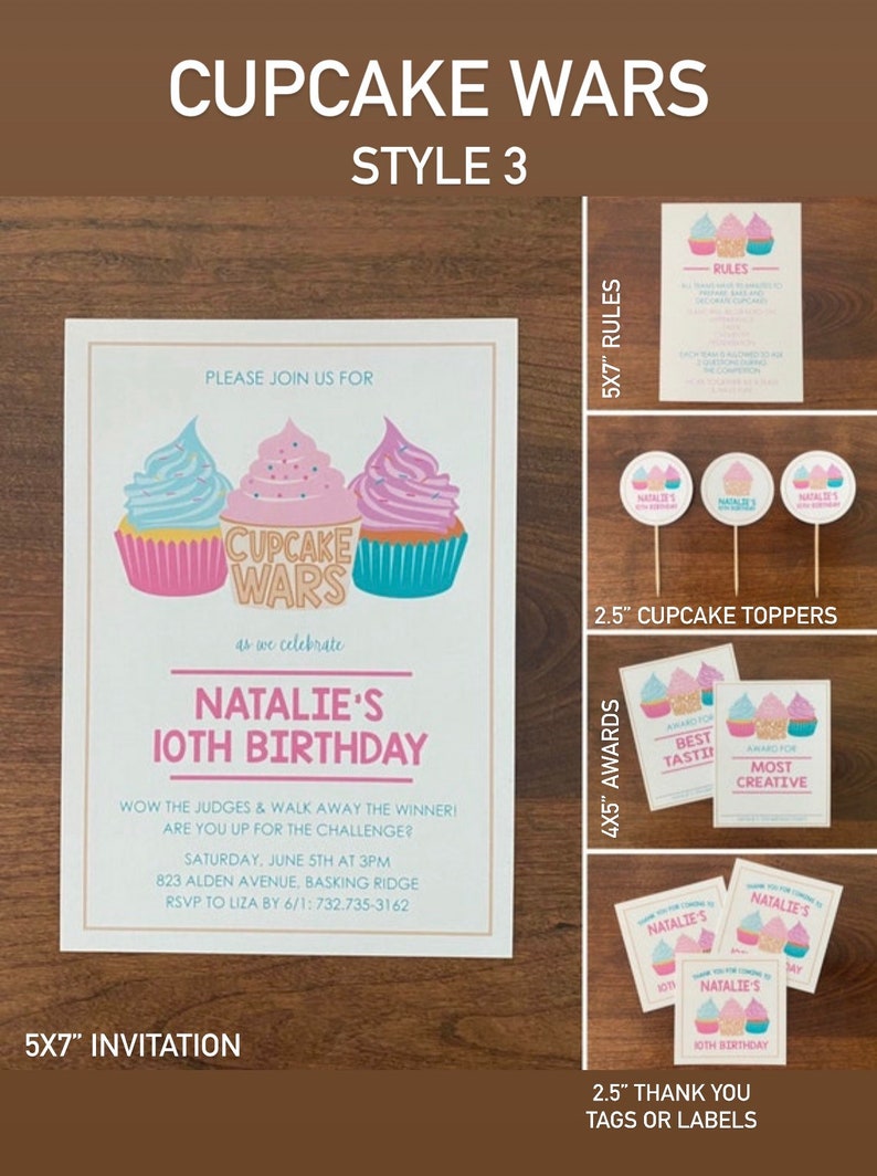 CUPCAKE WARS BAKING // Birthday Team Group Building - Etsy