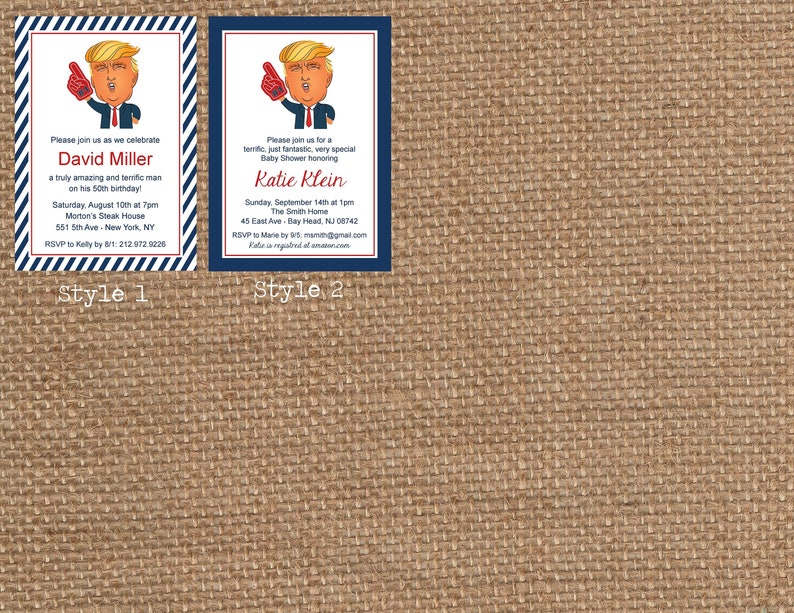 DONALD TRUMP + PRESIDENTIAL // Birthday + Baby + Bridal Shower ...