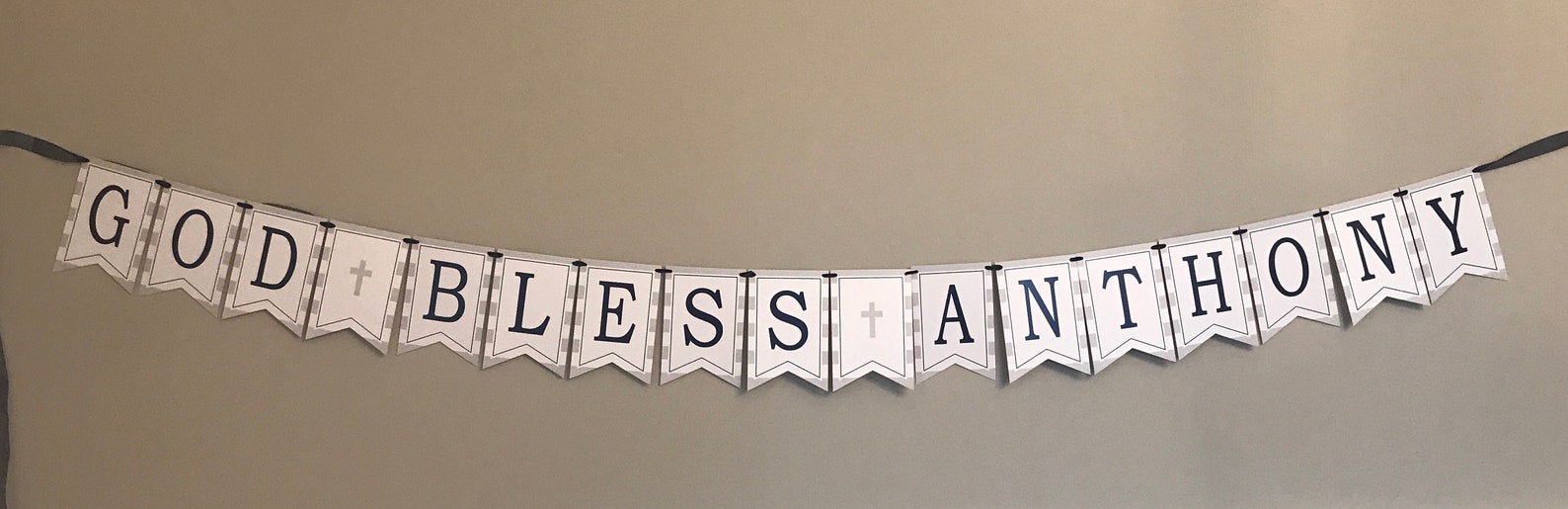 CROSS PREPPY Stripe RELIGIOUS // Baptism Christening - Etsy