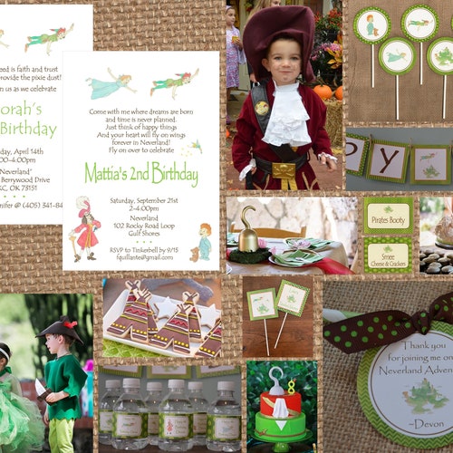 DIY Printable Vintage Peter Pan Shower Invitation | Etsy