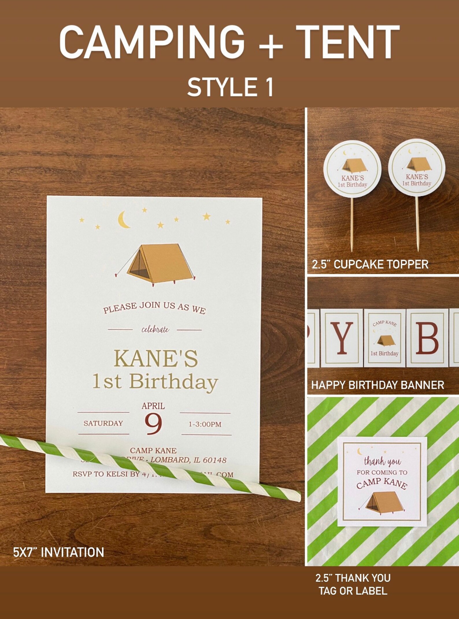 TENT CAMPING S'MORES Glamping // Birthday Fall - Etsy