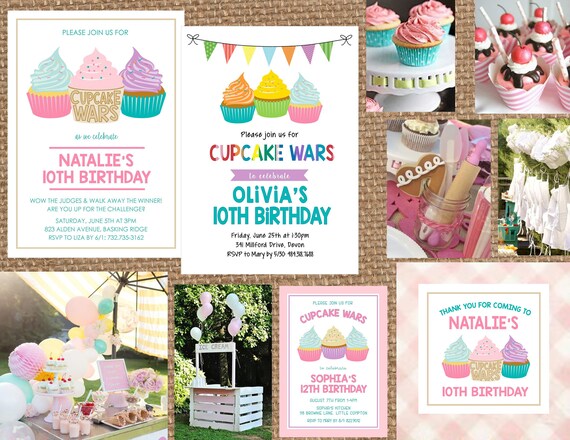 CUPCAKE WARS BAKING // Birthday Team Group Building | Etsy