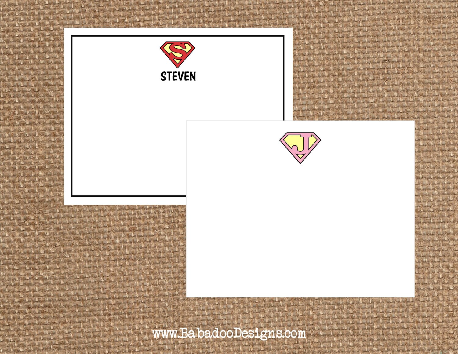 Super Hero Stationery Thank You Note Cards multiple Styles | Etsy