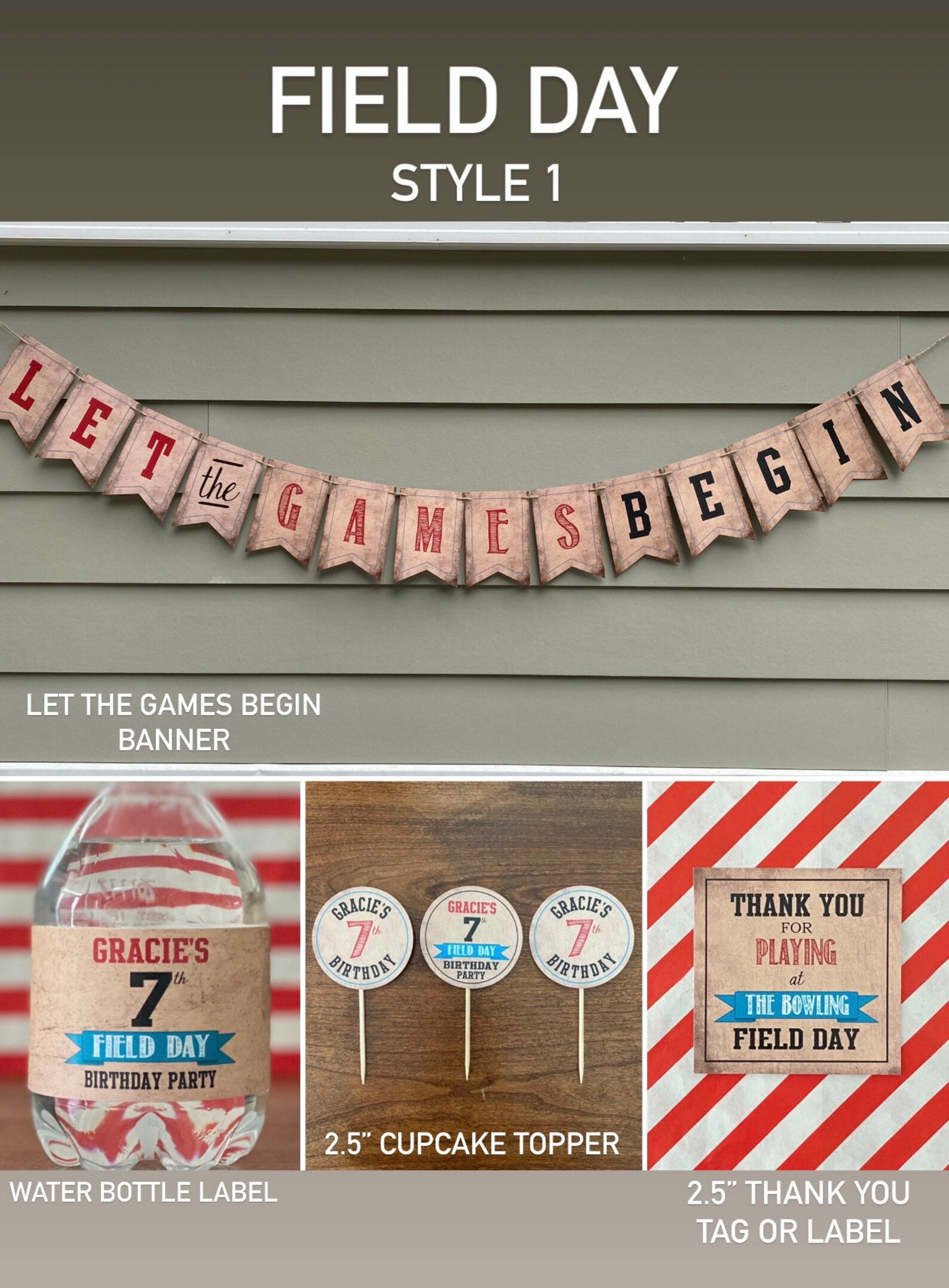 Field DAY BACKYARD GAMES Summer // School Birthday - Etsy