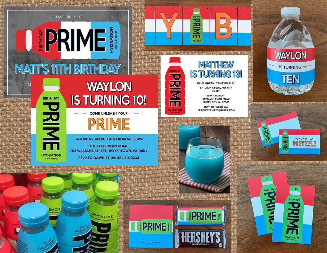 PRIME Hydration Drink // Birthday + Baby + Bridal Shower + Anniversary ...